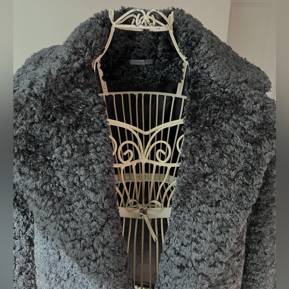 Cos Oversized Faux Shearling Jacket - Gem